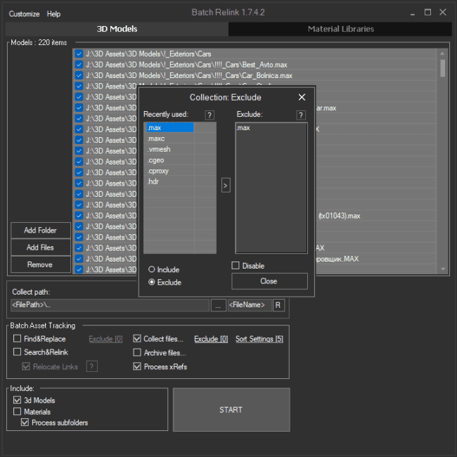 Batch Relink version 1.7.4.2 | Windows Application for 3D Asset Management | Kstudio - 3Ds Max ...