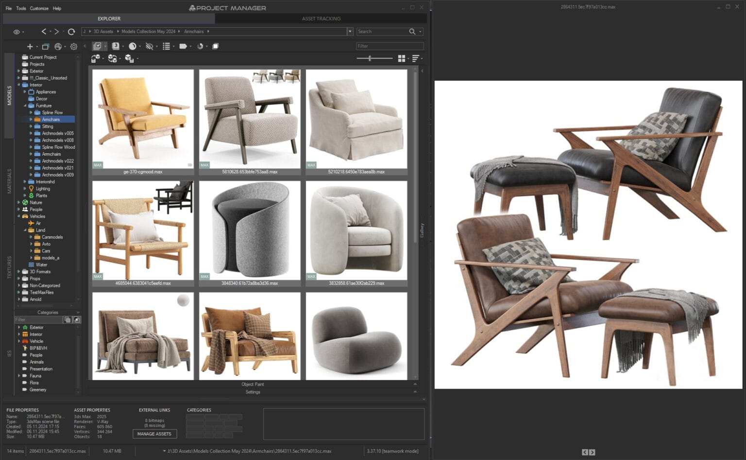 Project Manager - Asset Browser | Kstudio - 3Ds Max Plugins
