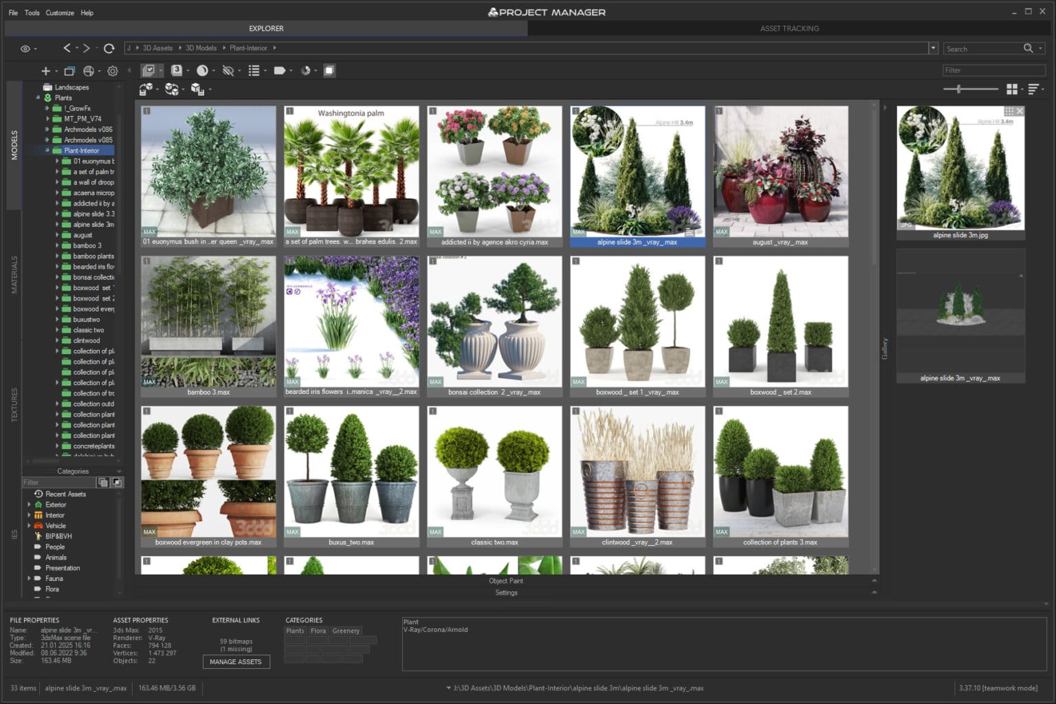 Project Manager - Asset Browser | Kstudio - 3Ds Max Plugins