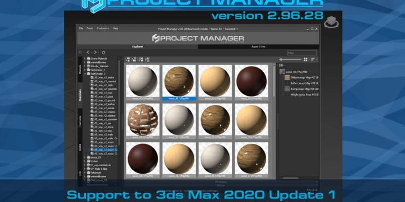 Project Manager version 2.96.28 | Support to 3ds Max 2020 Update 1 ...