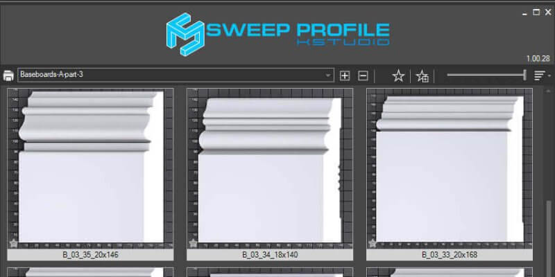 Sweep Profile Baseboards-A 3 | Kstudio - 3Ds Max Plugins
