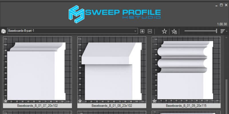 Sweep Profile Baseboards-B 1 | Kstudio - 3Ds Max Plugins