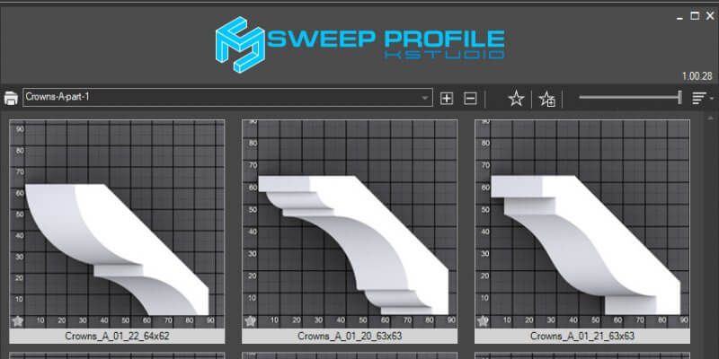 Sweep Profile Crowns-A 1 | Kstudio - 3Ds Max Plugins