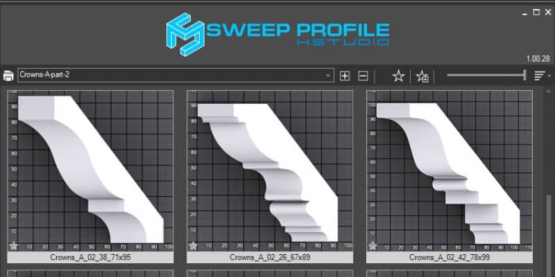 Sweep Profile Crowns-A 2 | Kstudio - 3Ds Max Plugins