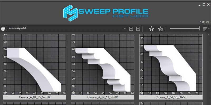 Sweep Profile Crowns-A 4 | Kstudio - 3Ds Max Plugins