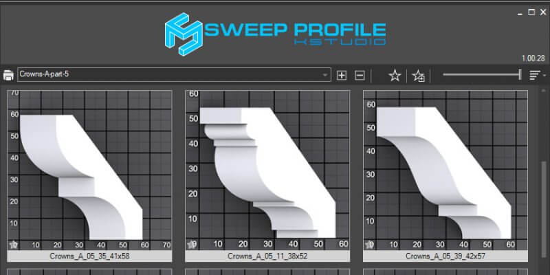 Sweep Profile Crowns-A 5 | Kstudio - 3Ds Max Plugins