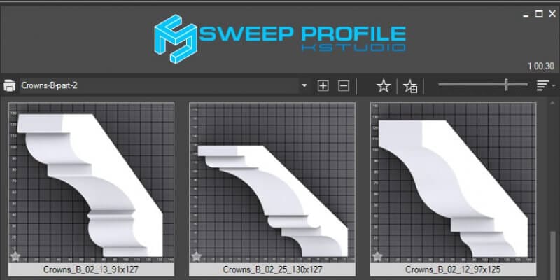 Sweep Profile Crowns-B 2 | Kstudio - 3Ds Max Plugins