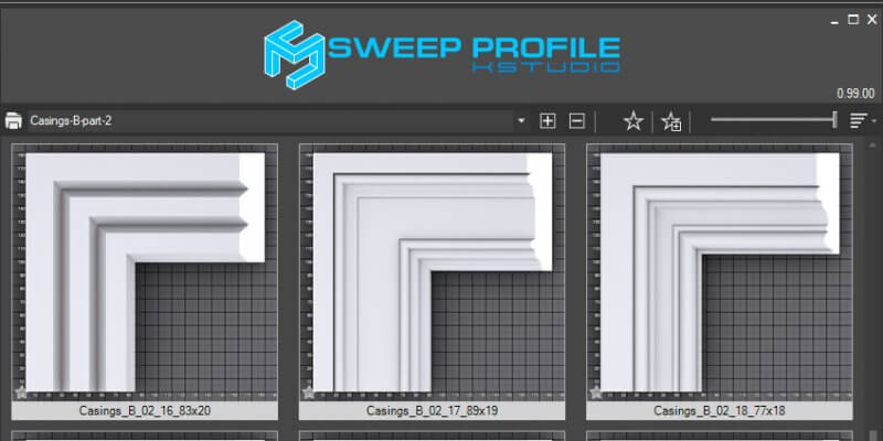 Sweep Profile Casings-B 2 | Kstudio - 3Ds Max Plugins