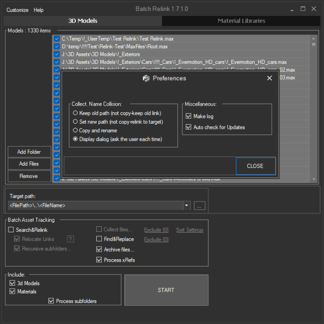 Batch Relink 3D Files (Application) | Kstudio - 3ds Max Plugins