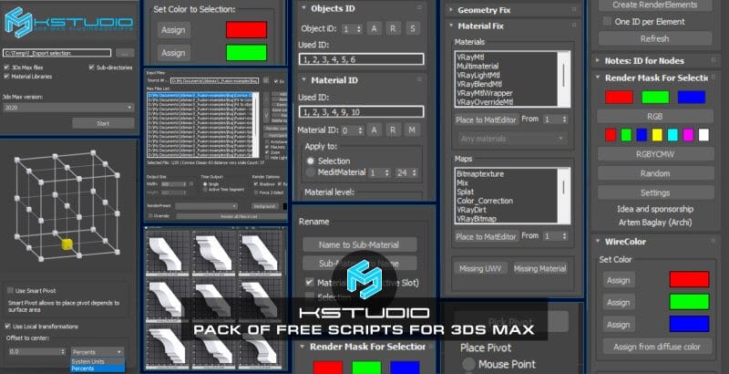 Kstudio Script pack updated | Kstudio Scripts Pack: News & Announcements | Kstudio - 3Ds Max Plugins