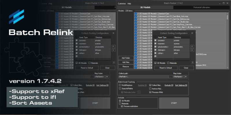 Batch Relink version 1.7.4.2 | Windows Application for 3D Asset Management | Kstudio - 3Ds Max ...
