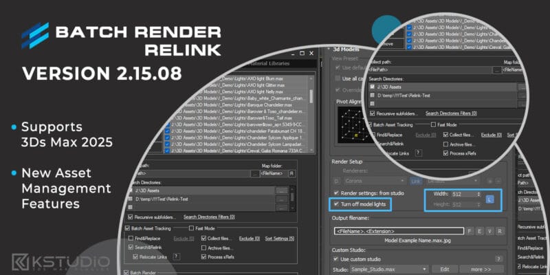 Batch Render&Relink v.2.15.08 | Batch Render&Relink: News & Announcements | Kstudio - 3Ds Max ...