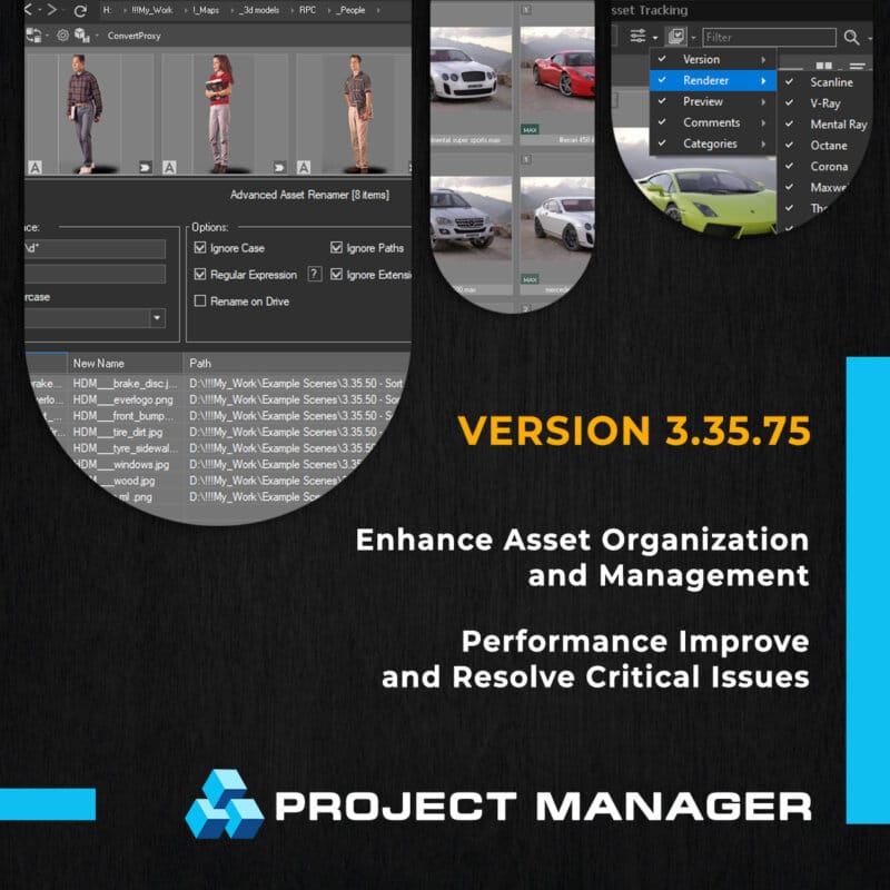 Project Manager version 3.23.05 | New version of Asset Browser ...