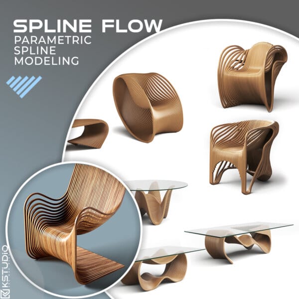 Spline Flow - Parametric Spline Modeling | Kstudio - 3Ds Max Plugins