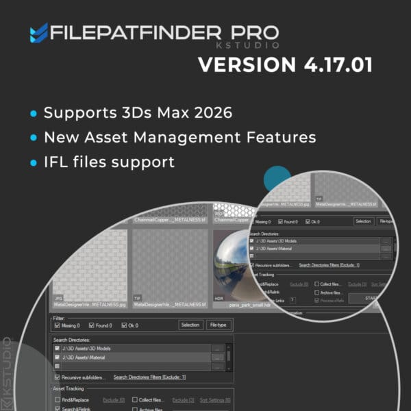 Batch Relink version 1.7.4.2 | Windows Application for 3D Asset Management | Kstudio - 3Ds Max ...